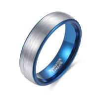 China Jewelry Supply Brushed Blue Silver Width 4mm 6mm 8mm Tungsten Steel Ring Trendy Men's Jewelry Tst2829 for sale