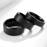 China (in stock) Black Matte Sand Tungsten Steel Ring 6 8 10mm Simple Tungsten Gold Ring Jewelry Tsr028 for sale