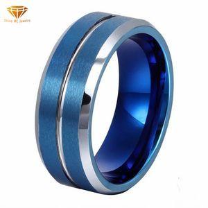 China Tungsten Ring Jewelry Titanium Jewelry Blue Plated Man Tungsten Wedding Ring Tst2867 for sale