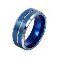 China Tungsten Ring Jewelry Titanium Jewelry Blue Plated Man Tungsten Wedding Ring Tst2867 for sale