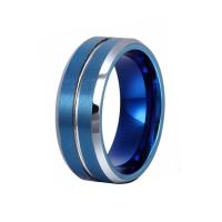 China Tungsten Ring Jewelry Titanium Jewelry Blue Plated Man Tungsten Wedding Ring Tst2867 for sale