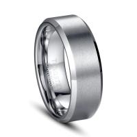 China High Quality Carbon Fiber Polished Tungsten Rings for Men and Women Wedding Ring Korean Simple Frosted Ring Tst2876 for sale