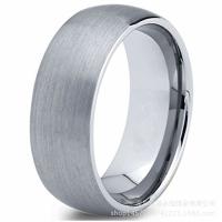 China High Quality Carbon Fiber Polished Tungsten Rings for Men and Women Wedding Ring Korean Simple Frosted Ring Tst2876 for sale