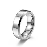 China in Stock 6mm Double Beveled Tungsten Steel Smooth Ring 8mm Tungsten Gold Anti Scratch Simple Men's Ring Tsr006 for sale