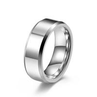 China in Stock 6mm Double Beveled Tungsten Steel Smooth Ring 8mm Tungsten Gold Anti Scratch Simple Men's Ring Tsr006 for sale
