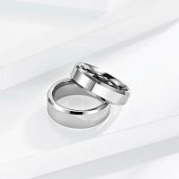 China in Stock 6mm Double Beveled Tungsten Steel Smooth Ring 8mm Tungsten Gold Anti Scratch Simple Men's Ring Tsr006 for sale