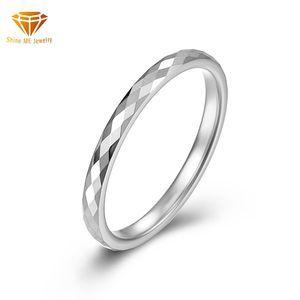 China Simple Diamond Cut Tungsten Steel Ring Neutral Fashion Wear Plain Ring Tungsten Gold Jewelry Tstr041 for sale