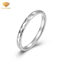 China Simple Diamond Cut Tungsten Steel Ring Neutral Fashion Wear Plain Ring Tungsten Gold Jewelry Tstr041 for sale