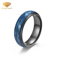 China Diamond Turtle Face Black Interstone Double Color Tungsten Steel Ring Super Hard Tungsten Gold New Style Temperament Literary Men's Ring Tstr007 for sale