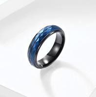 China Diamond Turtle Face Black Interstone Double Color Tungsten Steel Ring Super Hard Tungsten Gold New Style Temperament Literary Men's Ring Tstr007 for sale
