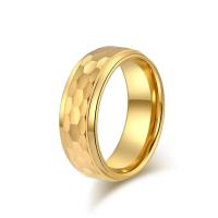 China Minimalist Design Tungsten Carbide Steel Ring for Men Personalized Fashion Tungsten IP Gold Jewelry Tstr040 for sale