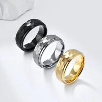 China Minimalist Design Tungsten Carbide Steel Ring for Men Personalized Fashion Tungsten IP Gold Jewelry Tstr040 for sale