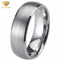 China Tungsten Ring Jewelry Sand Curved Simple Tungsten Steel Wedding Rings Tst2870 for sale