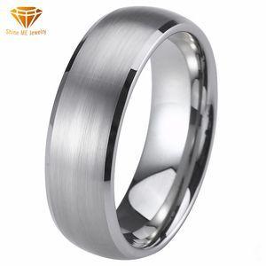 China Tungsten Ring Jewelry Sand Curved Simple Tungsten Steel Wedding Rings Tst2870 for sale