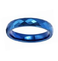 China 4mm Tungsten Steel Diamond Cut Face Ring with Tungsten Carbide Wedding Ring Couple Jewelry Tstbl13 for sale