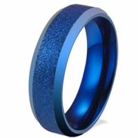 China Fashion Jewelry High Quality Mattle IP Blue Tungsten Ring (TSTBL09) for sale
