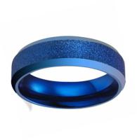 China Fashion Jewelry High Quality Mattle IP Blue Tungsten Ring (TSTBL09) for sale