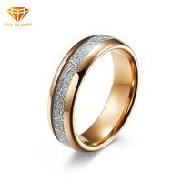 China 4, 6, 8 mm Inside and Outside Curved Tungsten Steel Rings for Men and Women Rose Gold Plated Jewelry Tsr014 for sale
