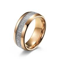 China 4, 6, 8 mm Inside and Outside Curved Tungsten Steel Rings for Men and Women Rose Gold Plated Jewelry Tsr014 for sale