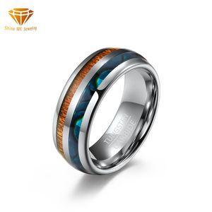 China (in stock) Arc Tungsten Steel Veneer Ring Tungsten Gold Color Shell Ring Tsr012 for sale