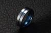 China Boby Jewelry Ring 6mm Tungsten Steel IP Blue Groove Cross Ring Fashion Ring Jewelry Tst2871 for sale