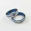China Boby Jewelry Ring 6mm Tungsten Steel IP Blue Groove Cross Ring Fashion Ring Jewelry Tst2871 for sale
