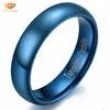 China Fashion Ring Jewelry Polished IP Blue Tungsten Wedding Ring (TSTBL19) for sale