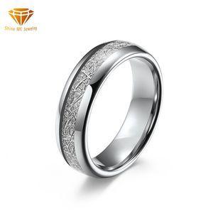 China Steel 468 mm Arc Tungsten Steel Inlaid Ice Silk Ring Wedding Engagement Couple Ring Tsr013 for sale