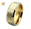 China Fashion Ring Jewelry High Quality IP Gold Plating Laser Tungsten Ring for Men (TSTG003) for sale