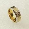 China Fashion Ring Jewelry High Quality IP Gold Plating Laser Tungsten Ring for Men (TSTG003) for sale