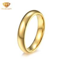 China in Stock 18K Gold Tungsten Steel Ring Simple and Gender Neutral Style Tungsten Gold Ring Tsr009 for sale