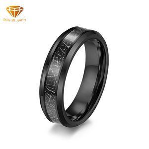 China 4, 6, 8 mm Black Tungsten Steel Inlay Ring Tsr020 for sale