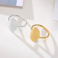 China Stainless Steel Smooth Oval Personality Ring Steel Color/Gold Ring Female Fashion Ring Spot Wholesale SSR571g for sale