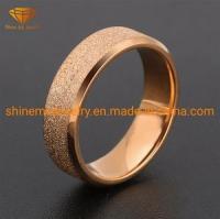 China New Titanium Stainless Steel Matte Ring Rose Gold Ring 2mm 6mm Stainless Steel Finger Rings SSR2059 for sale