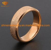 China New Titanium Stainless Steel Matte Ring Rose Gold Ring 2mm 6mm Stainless Steel Finger Rings SSR2059 for sale