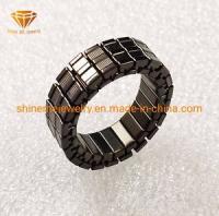 China Shineme Body Jewelry High Quality Fashion Black Plating Stainless Steel Ring for Men SSR2025 for sale