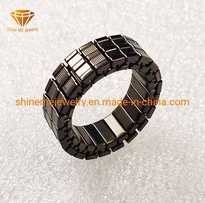 China Shineme Body Jewelry High Quality Fashion Black Plating Stainless Steel Ring for Men SSR2025 for sale