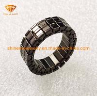 China Shineme Body Jewelry High Quality Fashion Black Plating Stainless Steel Ring for Men SSR2025 for sale