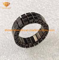 China Shineme Body Jewelry High Quality Fashion Black Plating Stainless Steel Ring for Men SSR2025 for sale