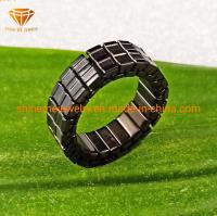 China Shineme Body Jewelry High Quality Fashion Black Plating Stainless Steel Ring for Men SSR2025 for sale