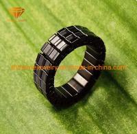 China Shineme Body Jewelry High Quality Fashion Black Plating Stainless Steel Ring for Men SSR2025 for sale