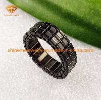 China Shineme Body Jewelry High Quality Fashion Black Plating Stainless Steel Ring for Men SSR2025 for sale