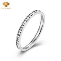 China 2mm Diamond Titanium Ring Female Tail Ring in Stock SSR763 for sale