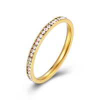 China 2mm Diamond Titanium Ring Female Tail Ring in Stock SSR763 for sale