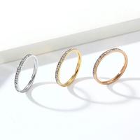 China 2mm Diamond Titanium Ring Female Tail Ring in Stock SSR763 for sale