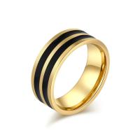 China Ins European and American Stainless Steel Plated 18K Gold Three Piece Ring Set Neutral Simple Light Luxury Men's and Women's Titanium Steel Jewelry for sale