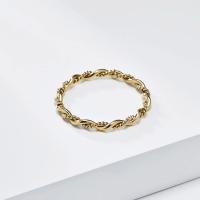 China Fashion Personality Fried Dough Twists Round Thread Double Strand Woven Titanium Steel Ring for Women SSR894 for sale