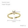 China Stainless Steel Inlaid Zircon Five Pointed Star Crown Opening Adjustable Size Ring for Women Titanium Steel Ring Wholesale Smr685 for sale