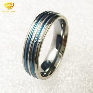 China Fashion Jewelry Stainless Steel Jewelry Between Silver and Blue Stainless Steel Ring for Men and Women SSR1990 for sale