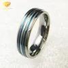 China Fashion Jewelry Stainless Steel Jewelry Between Silver and Blue Stainless Steel Ring for Men and Women SSR1990 for sale